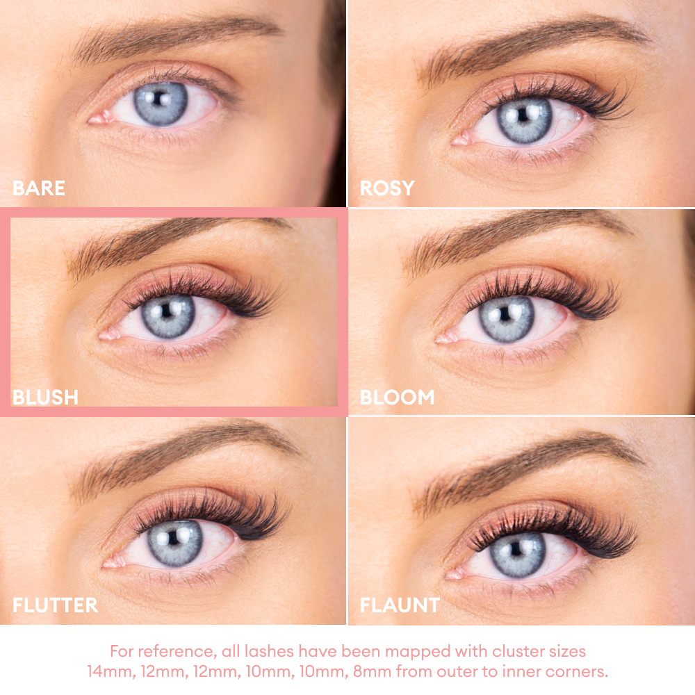 Blush Pop-On False Eyelash Clusters | Silly George