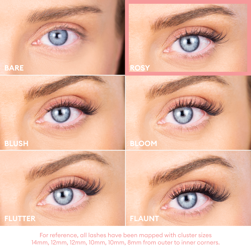 Rosy Pop-On False Eyelash Clusters | Silly George